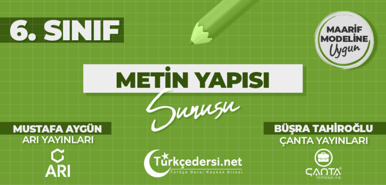 6. Sınıf Metin Yapısı Konu Anlatım Sunusu - turkcedersi.net