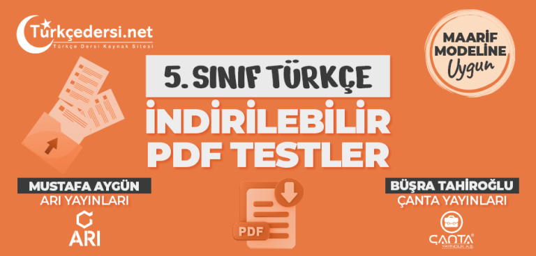 5. Sınıf Türkçe İndirilebilir PDF Testler - turkcedersi.net